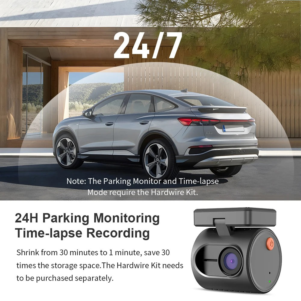 MINI 3 2K Dash Camera for Cars - WiFi, Voice Control, Night Vision ...