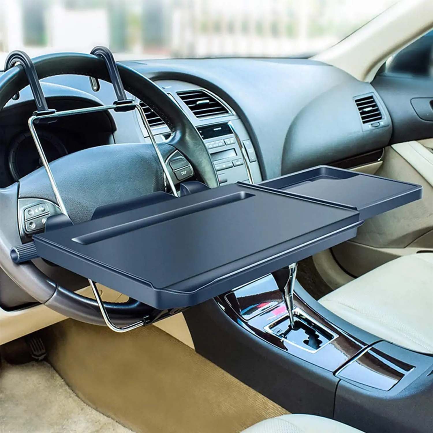 2 in 1 Car Steering Wheel Tray, Custom fit for Car, Back Seat Headrest ...