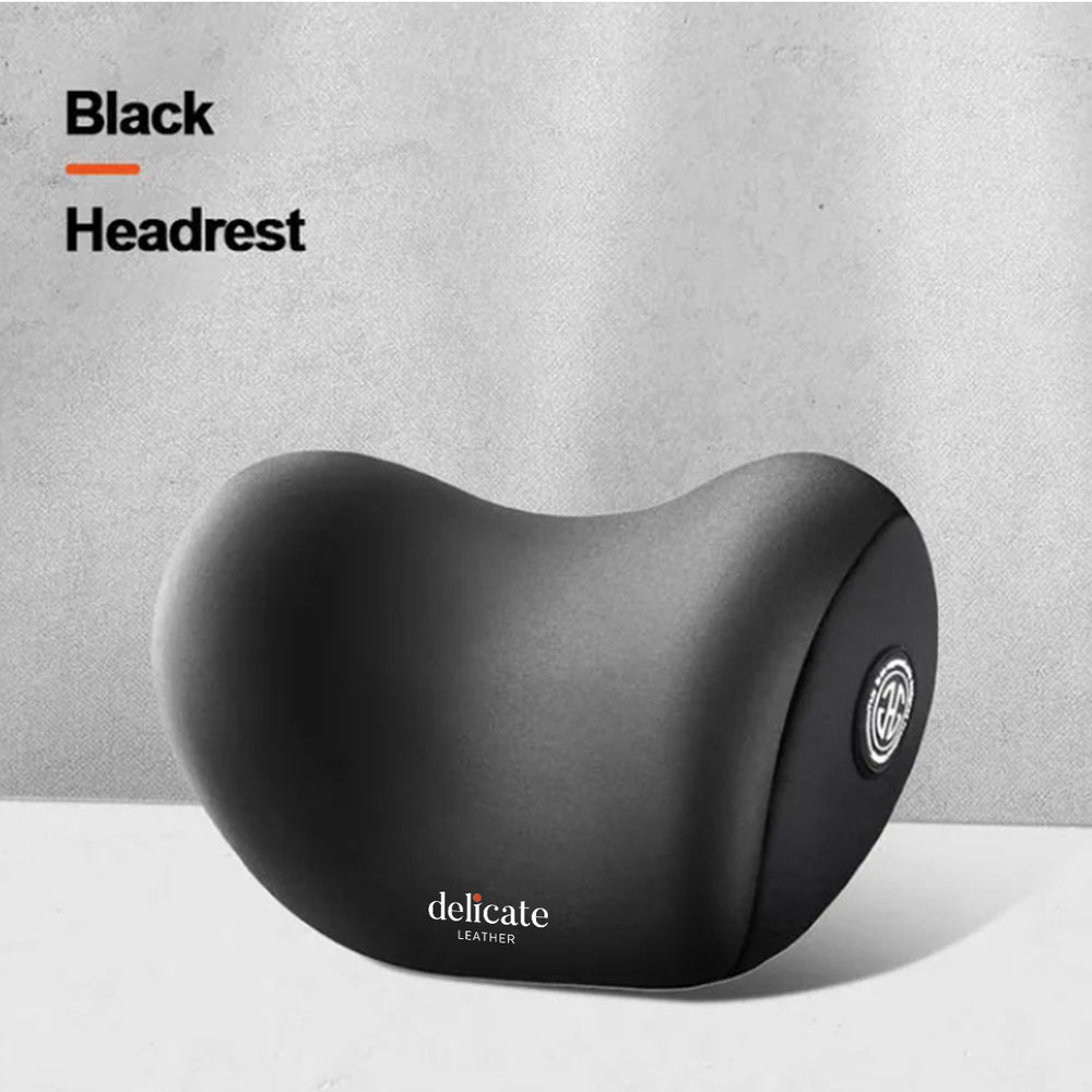 Delicate Leather Neck Pillow, Memory Foam Cervical Car Seat Headrest ...