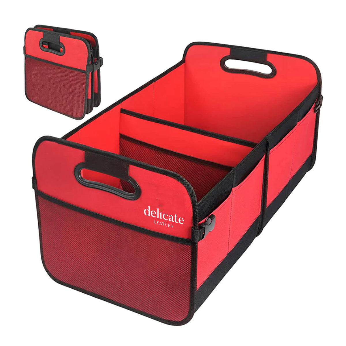 Jaguar Trunk Organizer - Detachable 3-Compartment Car Storage Solution