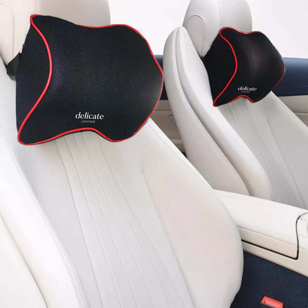 Delicate Leather Neck Pillow, Fit with all car, Car Seat Headrest Neck ...