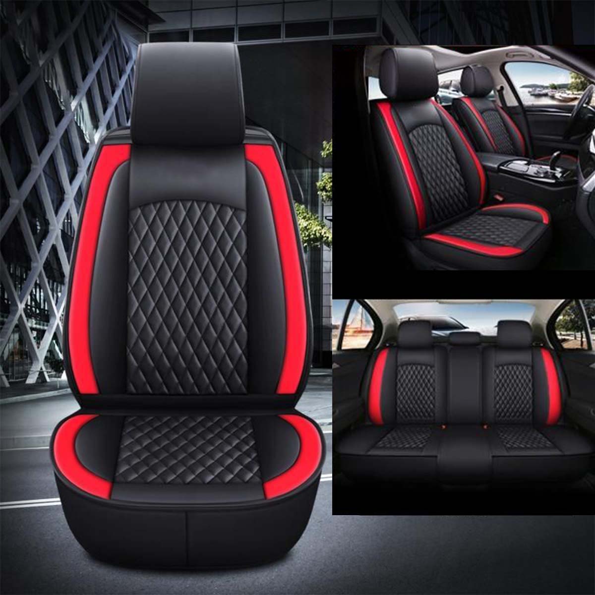 Waterproof Leather Car Seat Covers - Full Set for Ultimate Protection