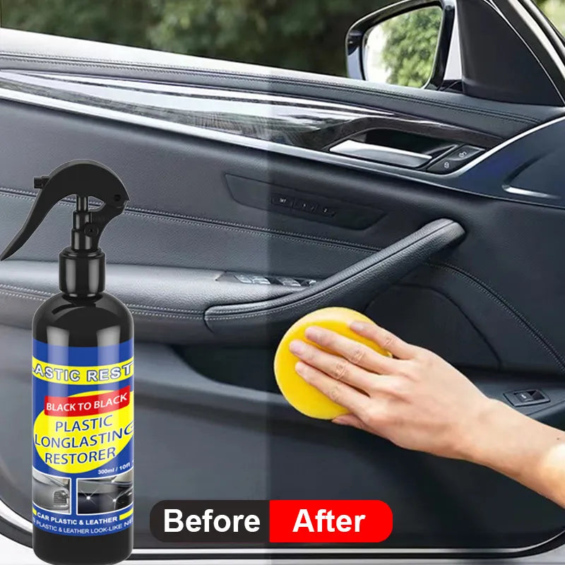 Auto Shine Restore: High Gloss Plastic & Leather Car Polish