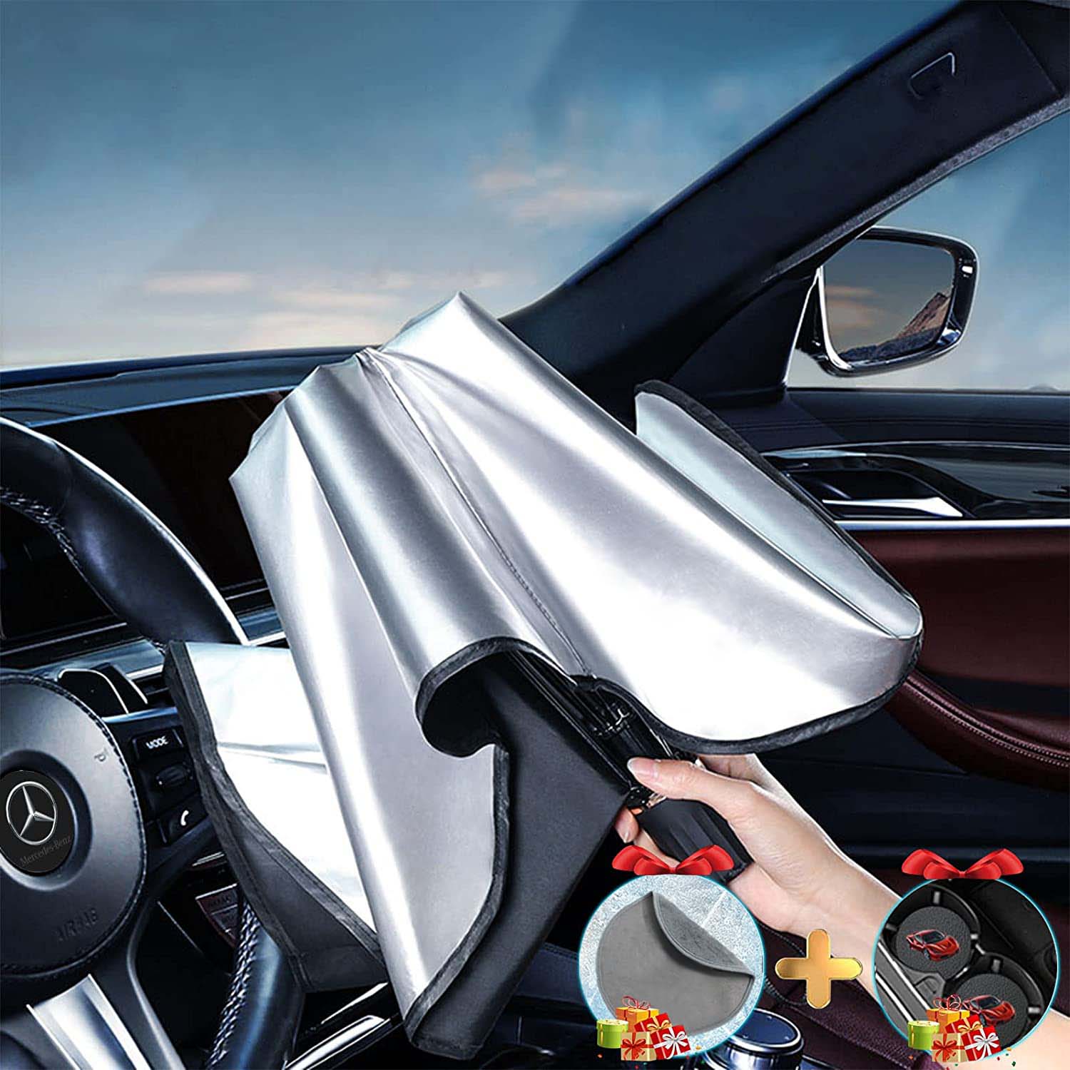 Custom Fit Car Windshield Sun Shade | Foldable UV Protection