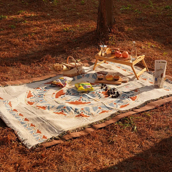 Bohemian Carpet Camping Picnic Mat Outdoor Camping Supplies with Ethni ...
