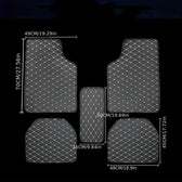 Universal 5pcs Leather Car Floor Mats Set - Waterproof & Durable