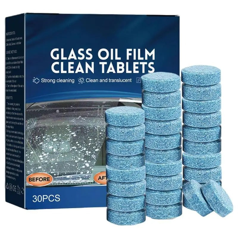 Auto Glass Cleaning Tablets – Concentrated Effervescent Cleaner for ...