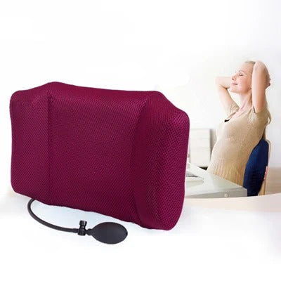 Portable Inflatable Lumbar Support Pillow – Ergonomic Cushion for Back ...