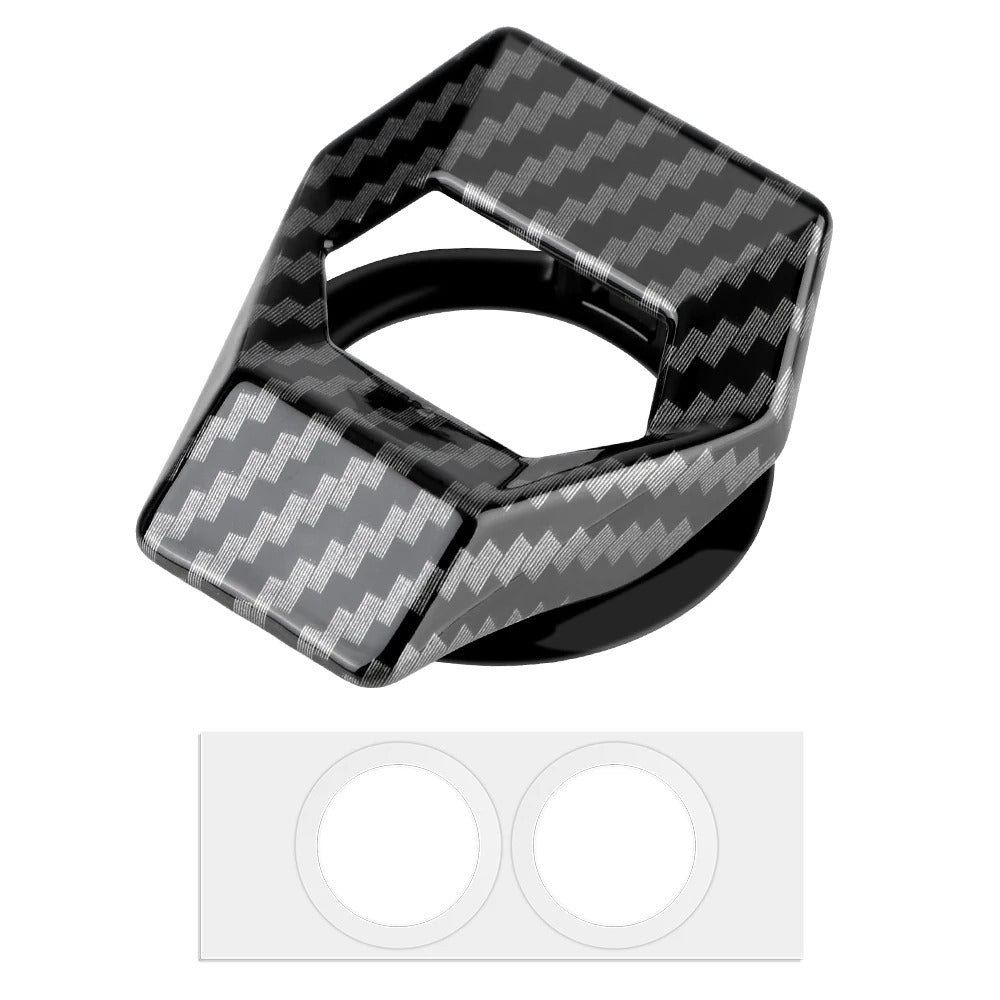 Universal Engine Start Button Cover – Stylish Metal Ignition Protector