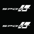 Matte Black Sport Logo Decals - 2pcs 16-inch Car Stickers