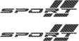 Matte Black Sport Logo Decals - 2pcs 16-inch Car Stickers