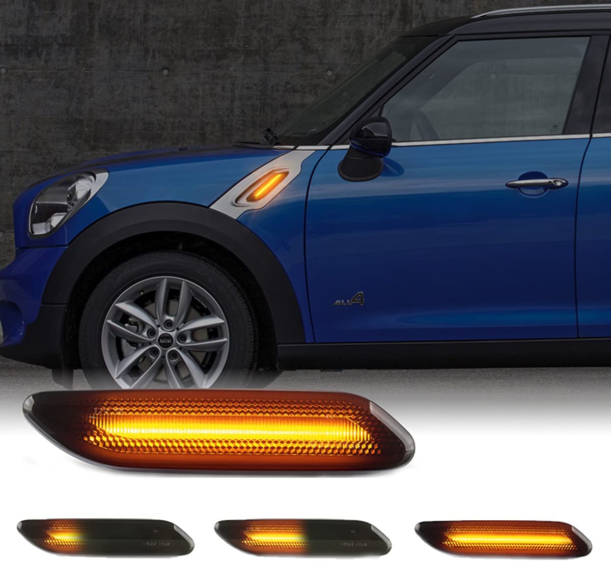 LED Side Marker Lights for Mini Cooper R60/R61 | Smoke Lens Assembly