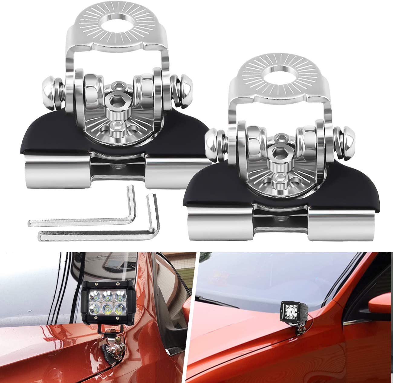 Universal LED Light Bar Mount Brackets for Off-Road Vehicles