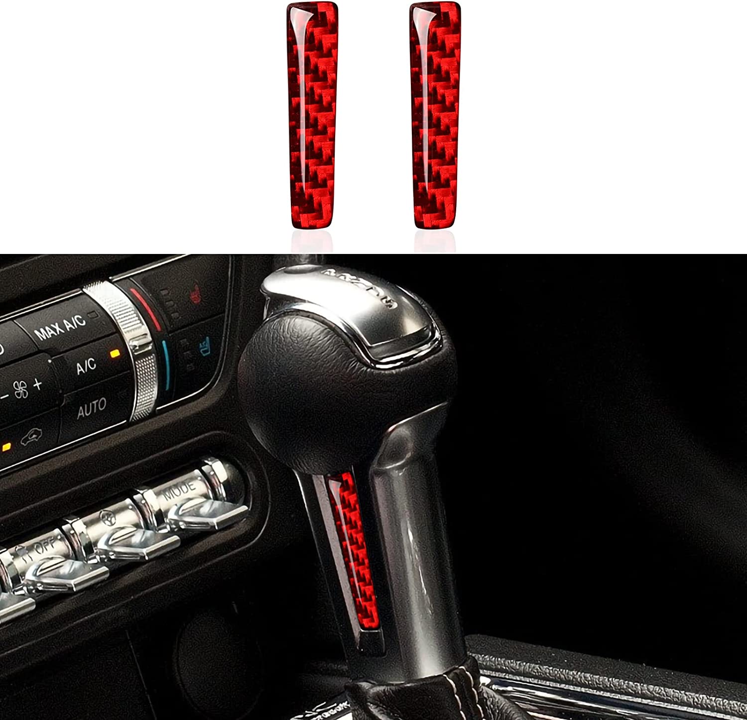 Carbon Fiber Gear Shift Knob Sticker for Ford Mustang (2015-2020)