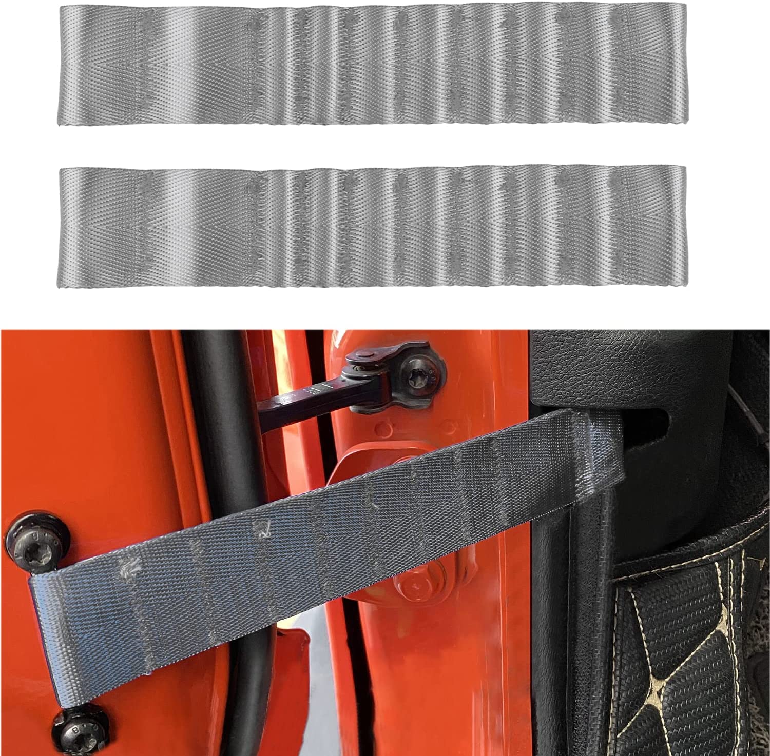Adjustable Door Limiting Straps for Jeep Wrangler | Heavy-Duty Nylon
